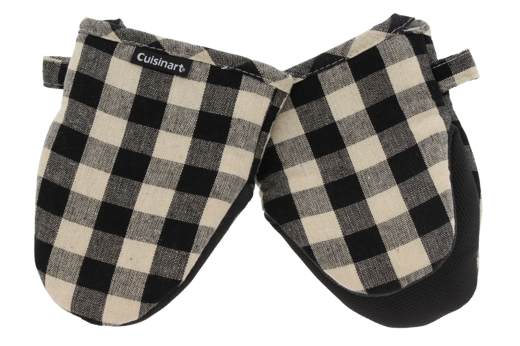 Cuisinart Buffalo Check Mini Oven Mitts – 2 Piece Count, Black and ...