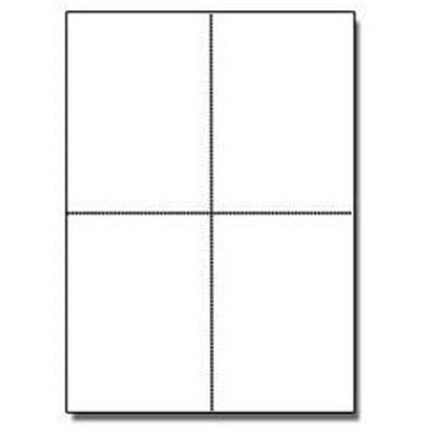 8-1/2 x 11 Blank Perforated Paper, 24# Paper Perforated in 4 pcs - Case ...