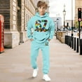 Jhhlsf Hoodie And Sweatpants Set For Boys Cartoon Number Print Jogger ...