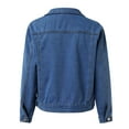 Women Jean Jacket Clearance Classic Stretch Jean Jacket Casual Elegant ...