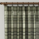 TWOPAGES Plaid Print Curtain 52 X 84 Inches Long 1 Panel Pinch Pleat ...