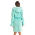 Just Love Women's Hooded Velour Robe with Sherpa Lined Hood and Pockets ...