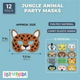 Blue Panda 12 Pack Jungle Safari Masks, Zoo Animal Felt Masks for Party ...