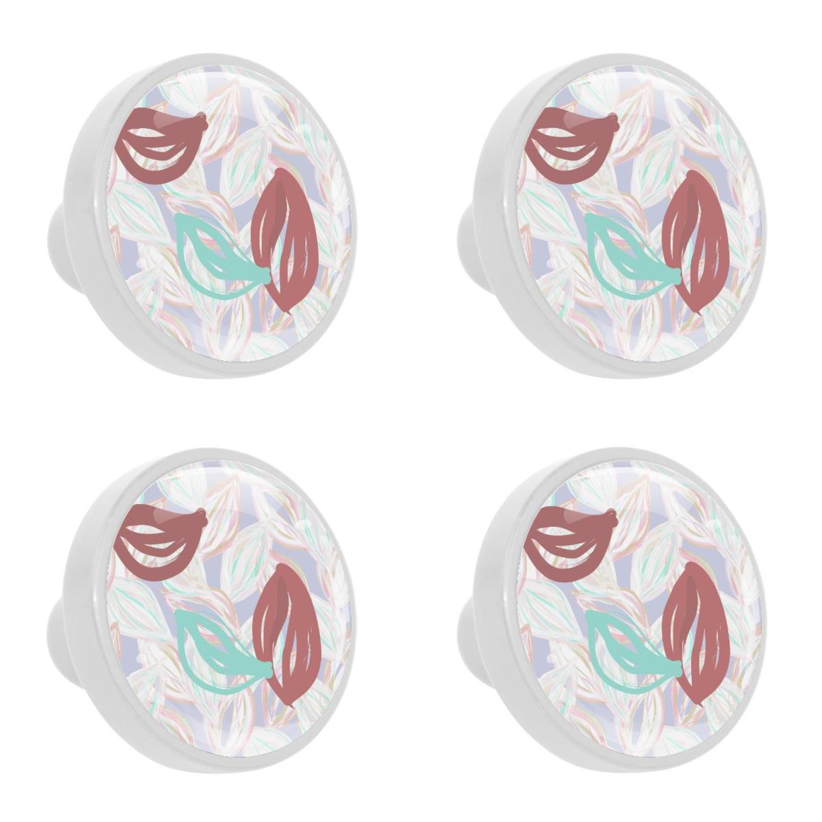 4 Pcs Leaf Knobs for Kitchen Cabinet Cupboard Dresser Bookcase Drawer ...