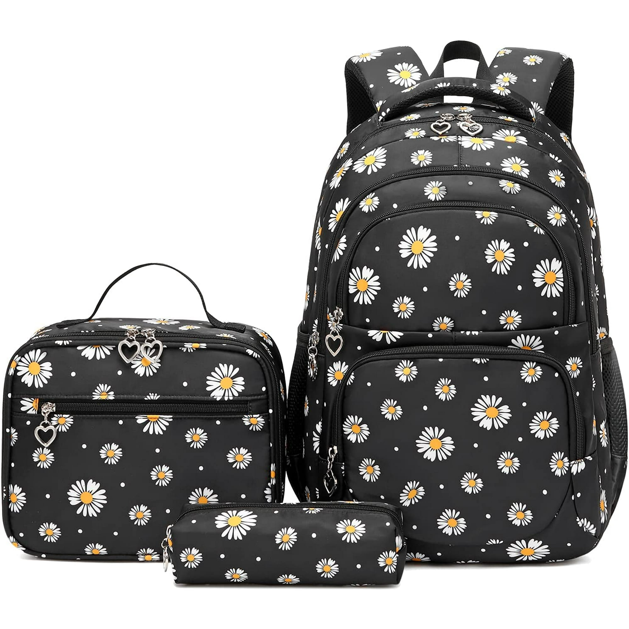 Click here for Petmoko Daisy Printed Backpacks With Lunch Pack Pe... prices