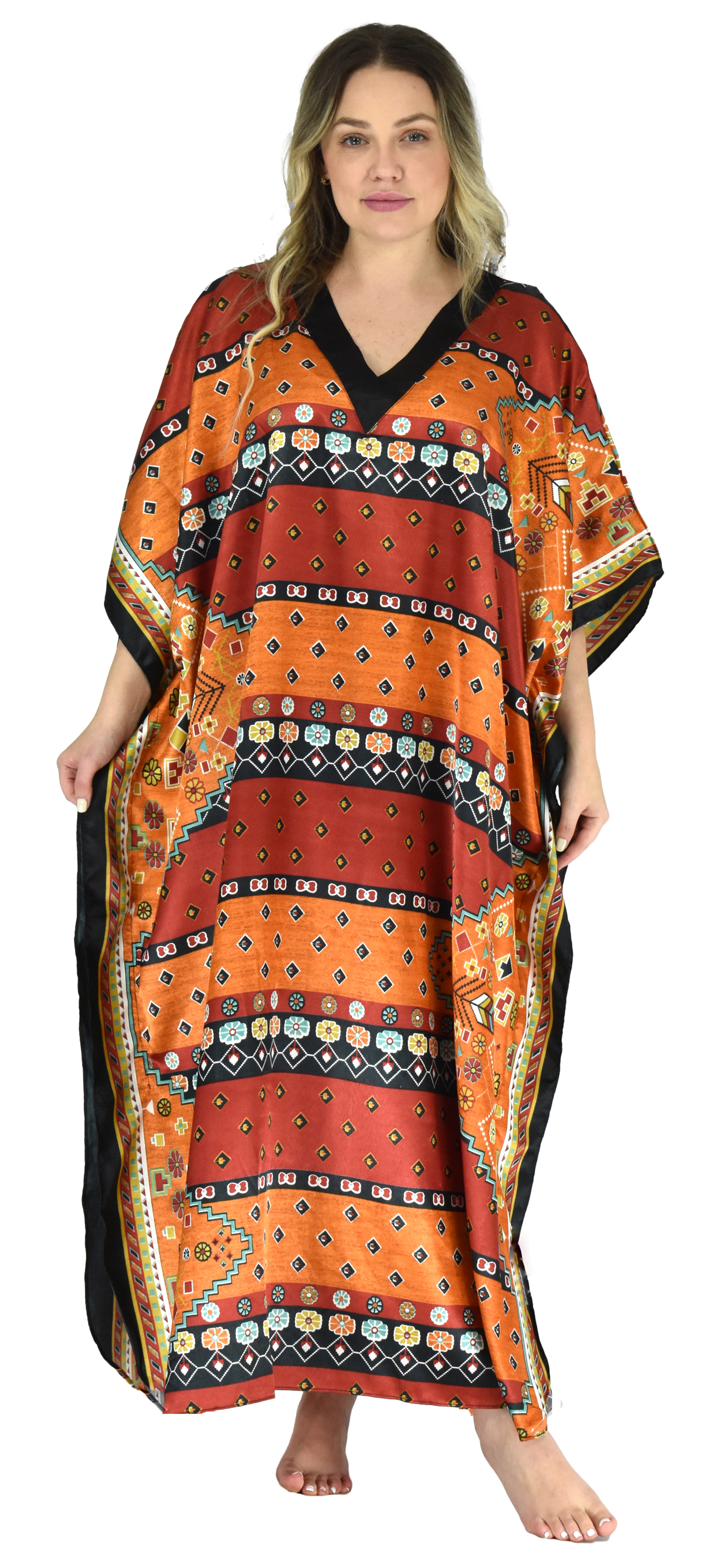 Up2date Fashion's Women's Caftan / Kaftan / Muumuu / Mumu, Aztec Print ...