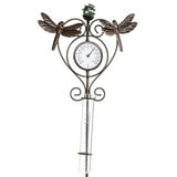 Evergreen Dragonfly Thermometer & Rain Gauge Garden Stake - Walmart.com