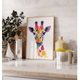 Colorful Giraffe Poster, Abstract Animal Art, Bright and Bold Giraffe ...
