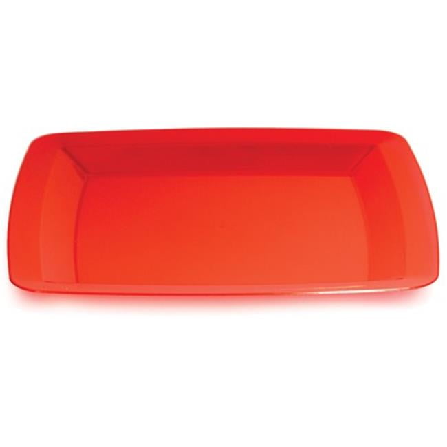 Trendware 171419 10.25 In. Translucent Red Square Plate - Case of 48 ...