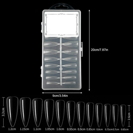 Pack of 240 False Nail Extension Decoration DIY Fake Fingernail Tips ...