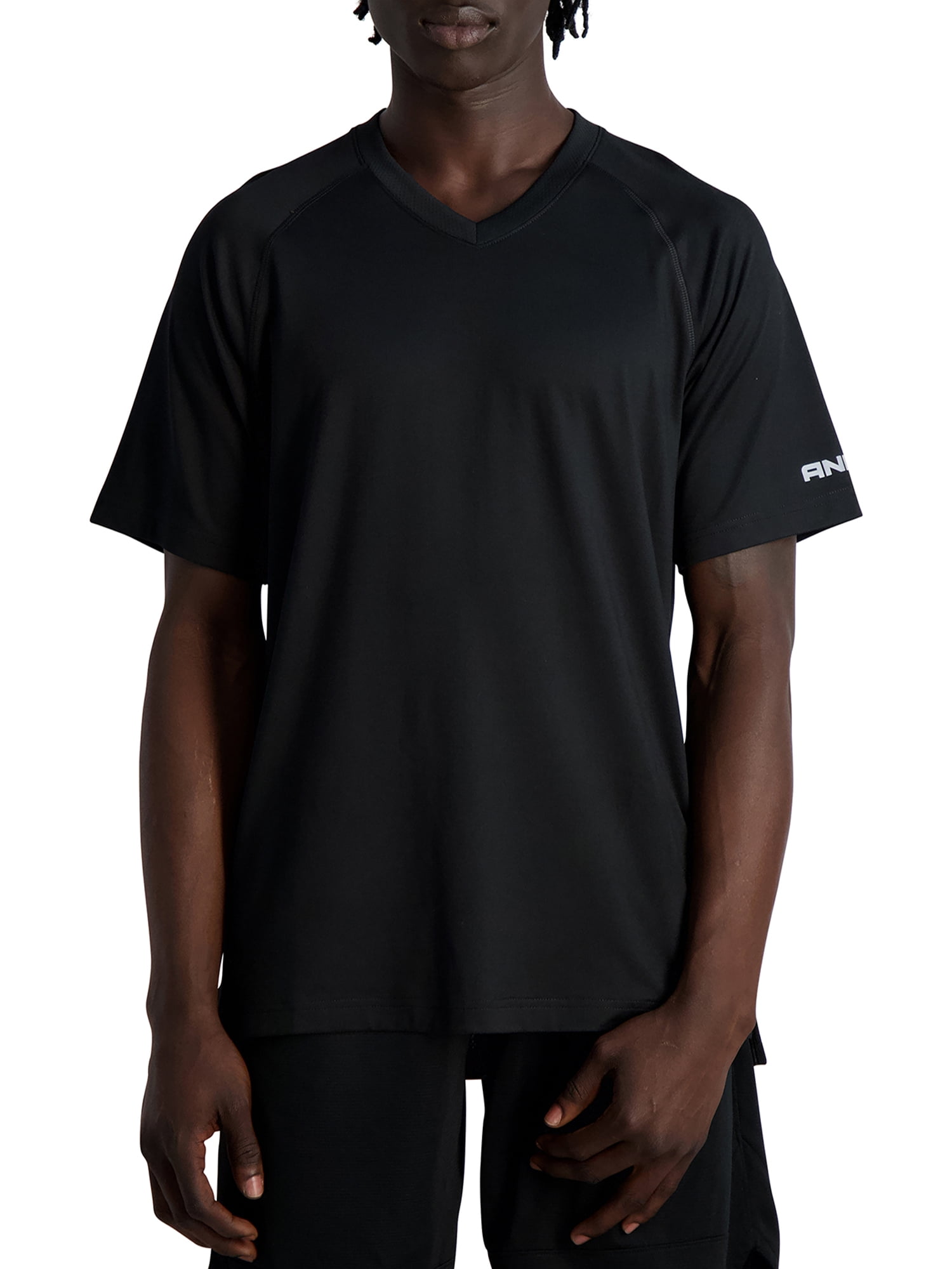 AND1 Men's and Big Men's Active Basket Cut Short Sleeve Performance Tee ...