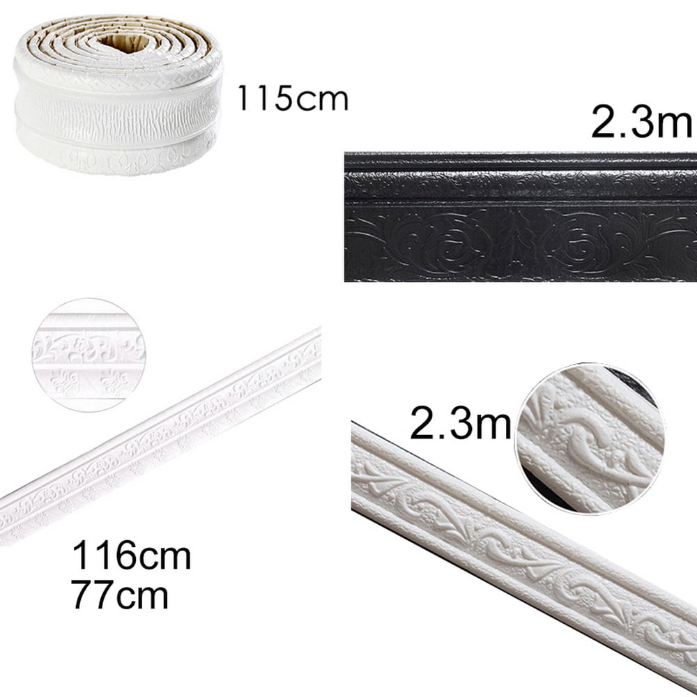 Buy Self Adhesive 3d Wall Edging Strip Border Waterproof Foam Modelling