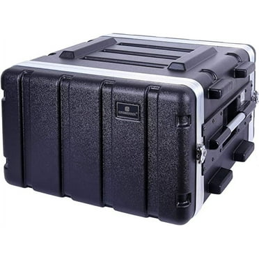 Crossrock Stackable Rack Case with Wheels fits 3U-Standard, 19.25 ...