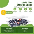 6 Pack Plastic Food Pan with Lid 1/3 Size 2.5 Inch Deep Restaurant ...