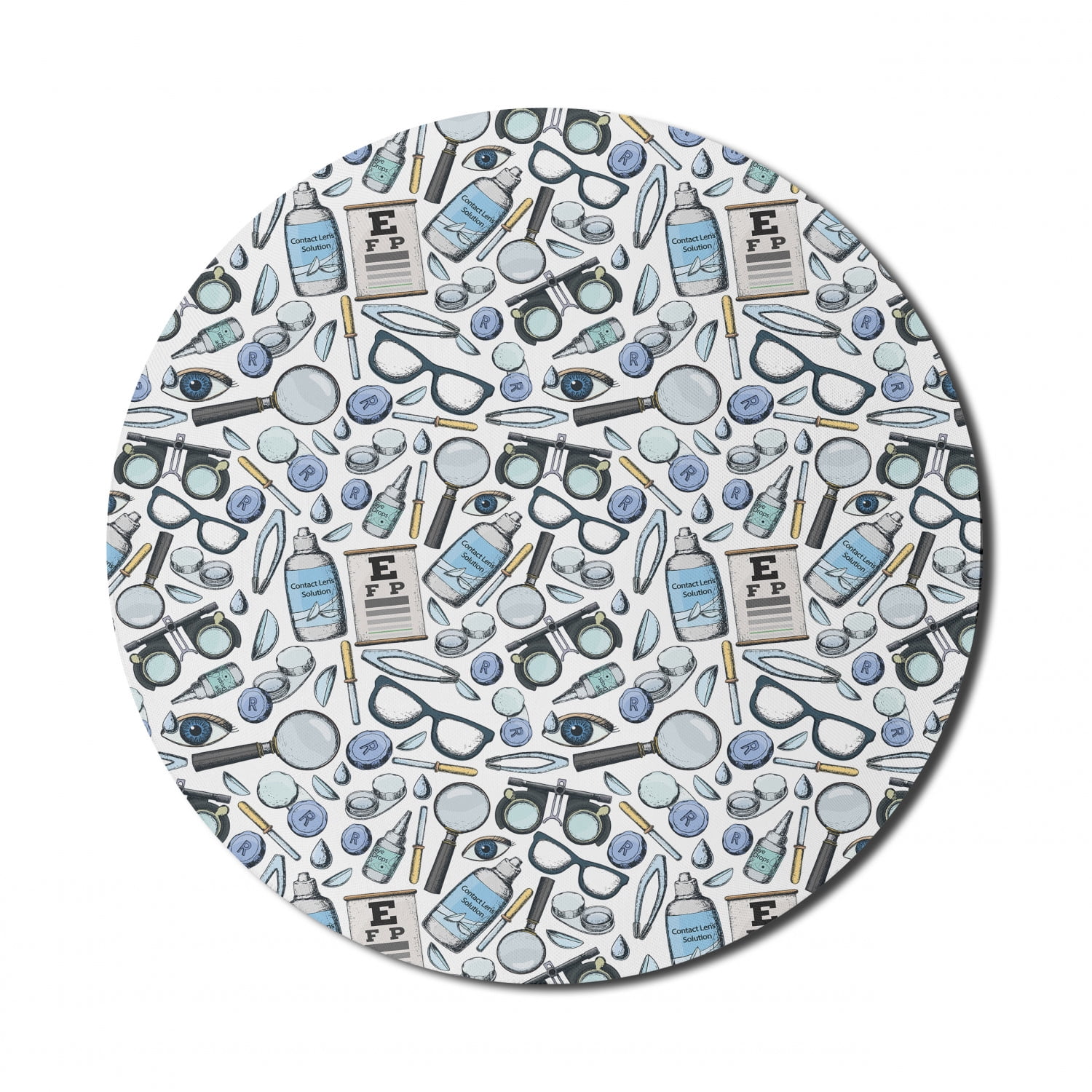 Eye Chart Mouse Pad for Computers, Scattered Optometry Accessories Lens ...