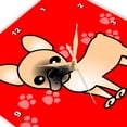 3drose, Cute Black Masked Fawn Cream French Bulldog Red with Pawprints ...