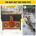 Aivituvin Dog House with Insulated Liner Anti-Chewing Metal Frame ...