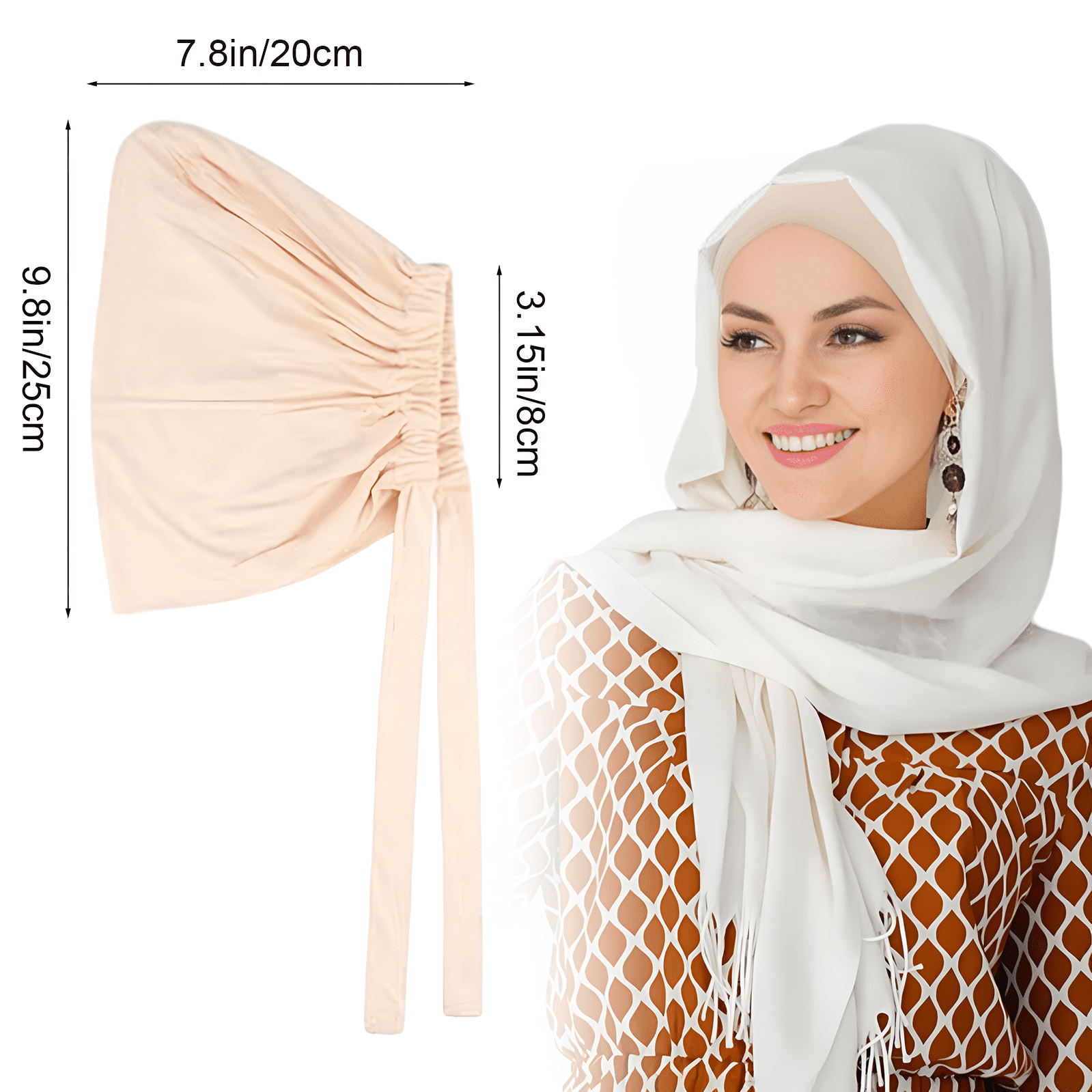 Hijab Caps 2 PCS Hijab Undercap For Women, Islamic Muslim Under | Ubuy ...