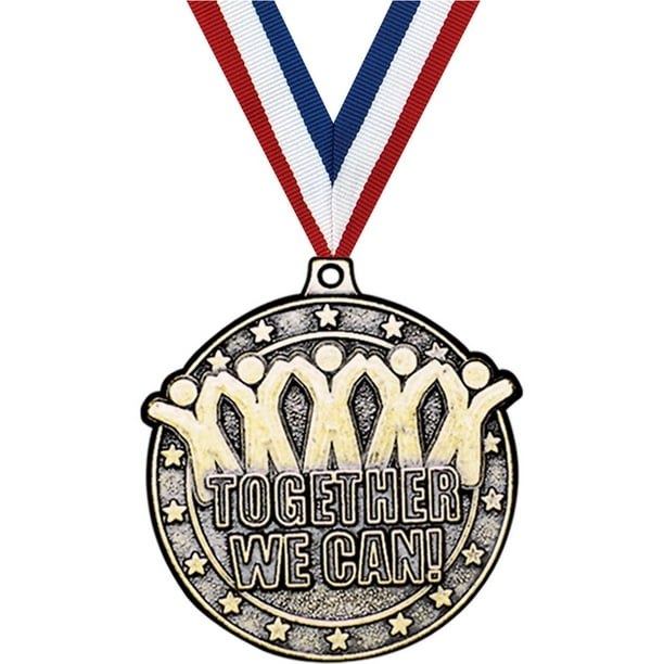 Teamwork Medals, 2" Gold Diecast Teamwork Medal Award 20 Pack - Walmart.com