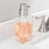 mDesign Glass Refillable Soap Dispenser Pump - 2 Pack - Clear/Brushed ...
