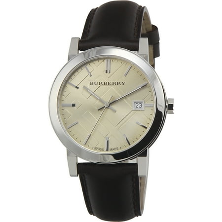 Burberry Smooth Brown Leather Mens Watch BU9011 - Walmart.com