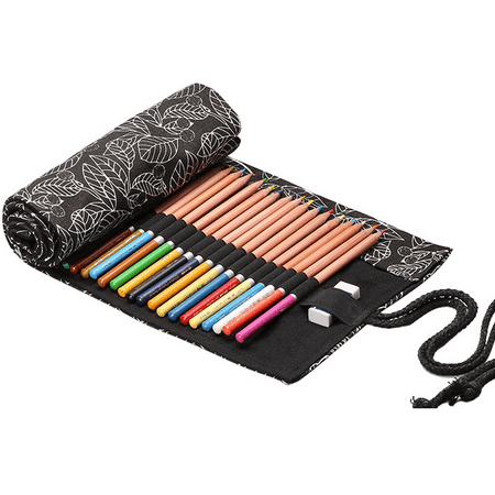 Canvas Pencil Wrap,Coloring Pencil Holder Organizer Drawing Coloring ...