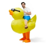 Joyfy Unisex Adult Halloween Inflatable Duck Ride-On Costume Deluxe ...