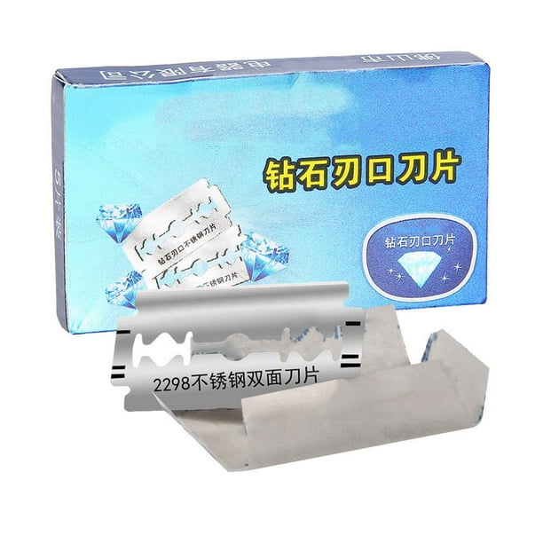 Qiilu 5pcs Face Shaving Razor Blades Manual Classic Double Edge Razor ...
