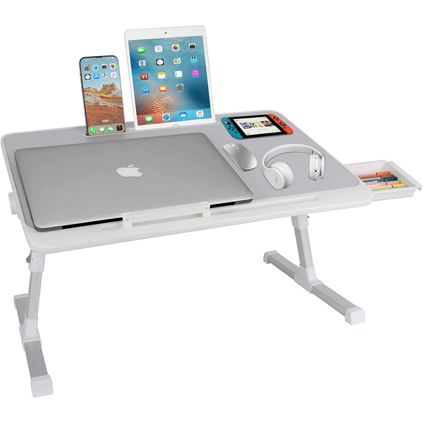 Laptop Desk for Bed, Adjustable Laptop Stand for Bed,Foldable Portable ...