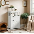 Homall Tall Linen Bathroom Cabinet, 3 Drawers, 1 Cupboard, Free ...