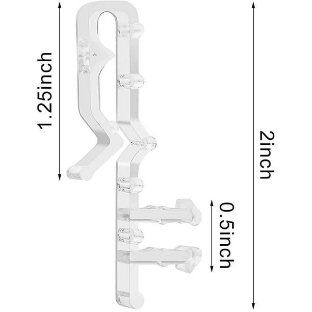 Valance Clips For Blinds, 20 Pieces Blind Clips 2.0 Inch Hidden Clear ...