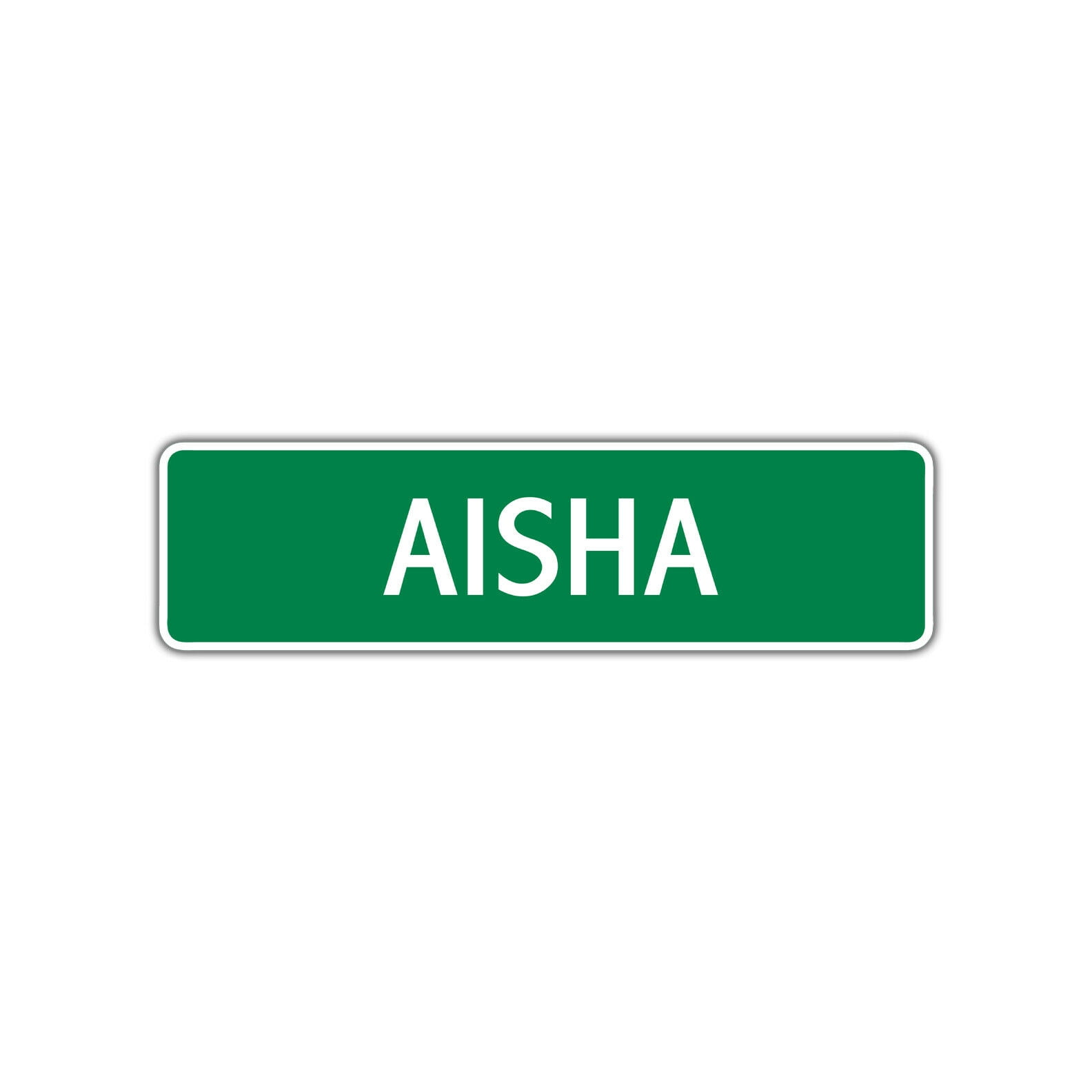 Aisha Girls Children Name Letter Printed Label Indoor Outdoor Unique ...