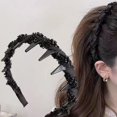 Agiufgs Beaded Headband Three-layer Luxury, Comfortable with Embossing ...