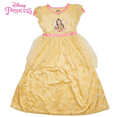 Disney Girls Belle Fantasy Princess Night Sleep Pajamas Gown - Yellow ...