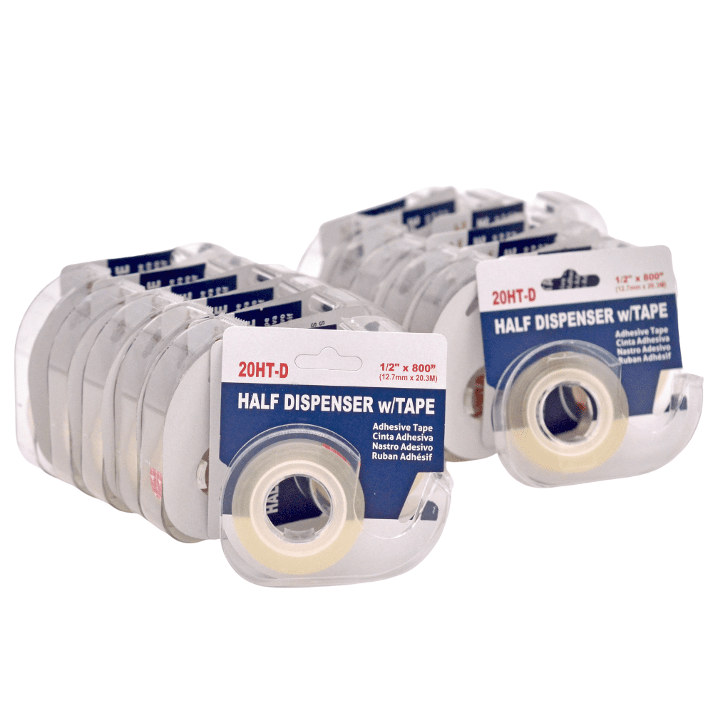 WOD Tape Gift Wrap Clear Tape 1/2 in. x 25 yd. With Dispenser, 24 Pack ...