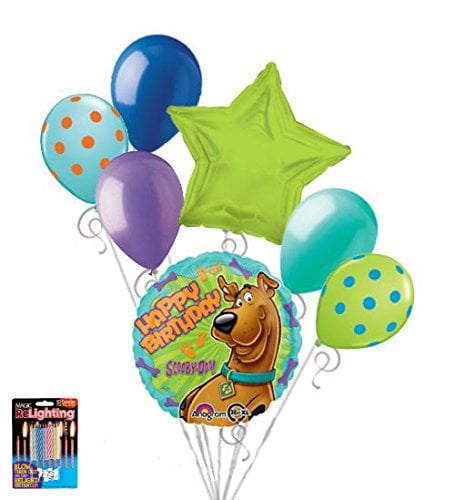 Scooby Doo Happy Birthday Balloon Bouquet Party Decoration Cartoon Dog ...