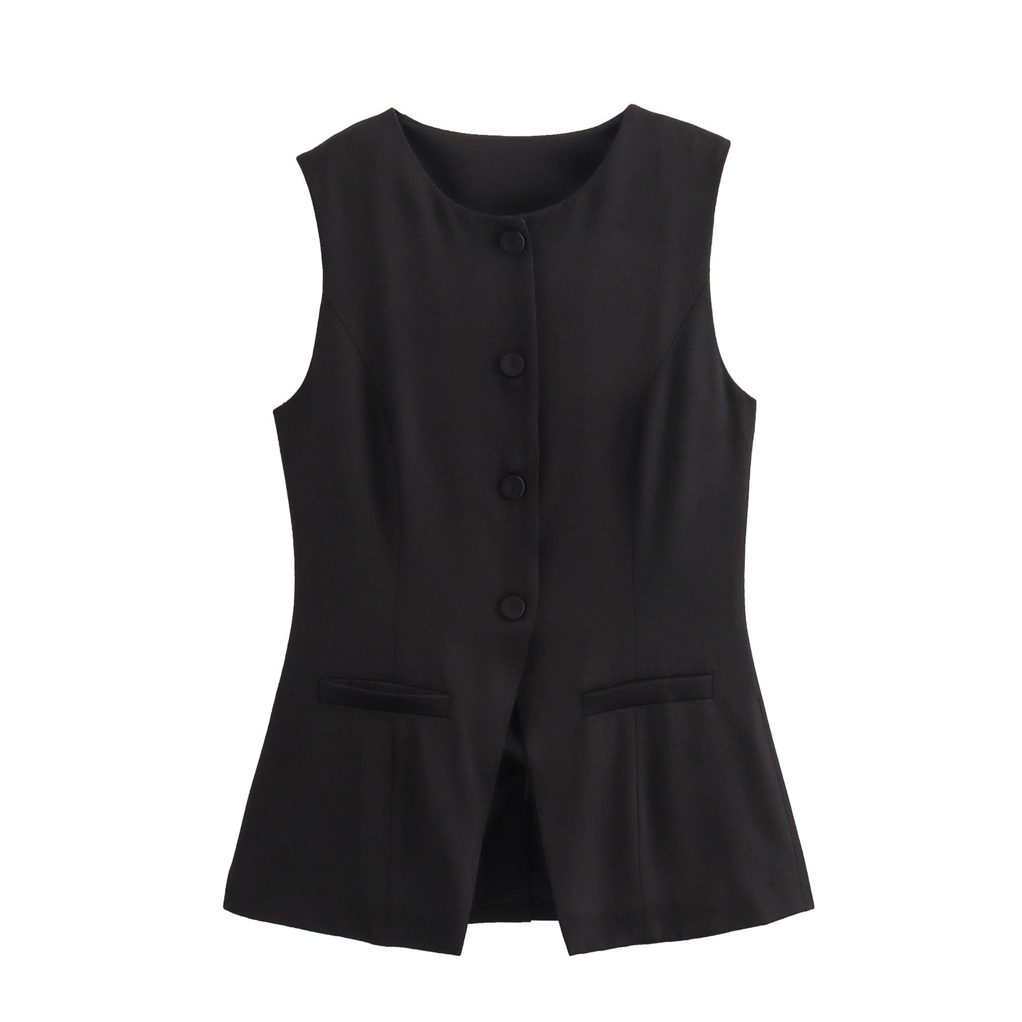 Click here for Gupgi Women Long Waistcoat Button Down Vest Sleeve... prices