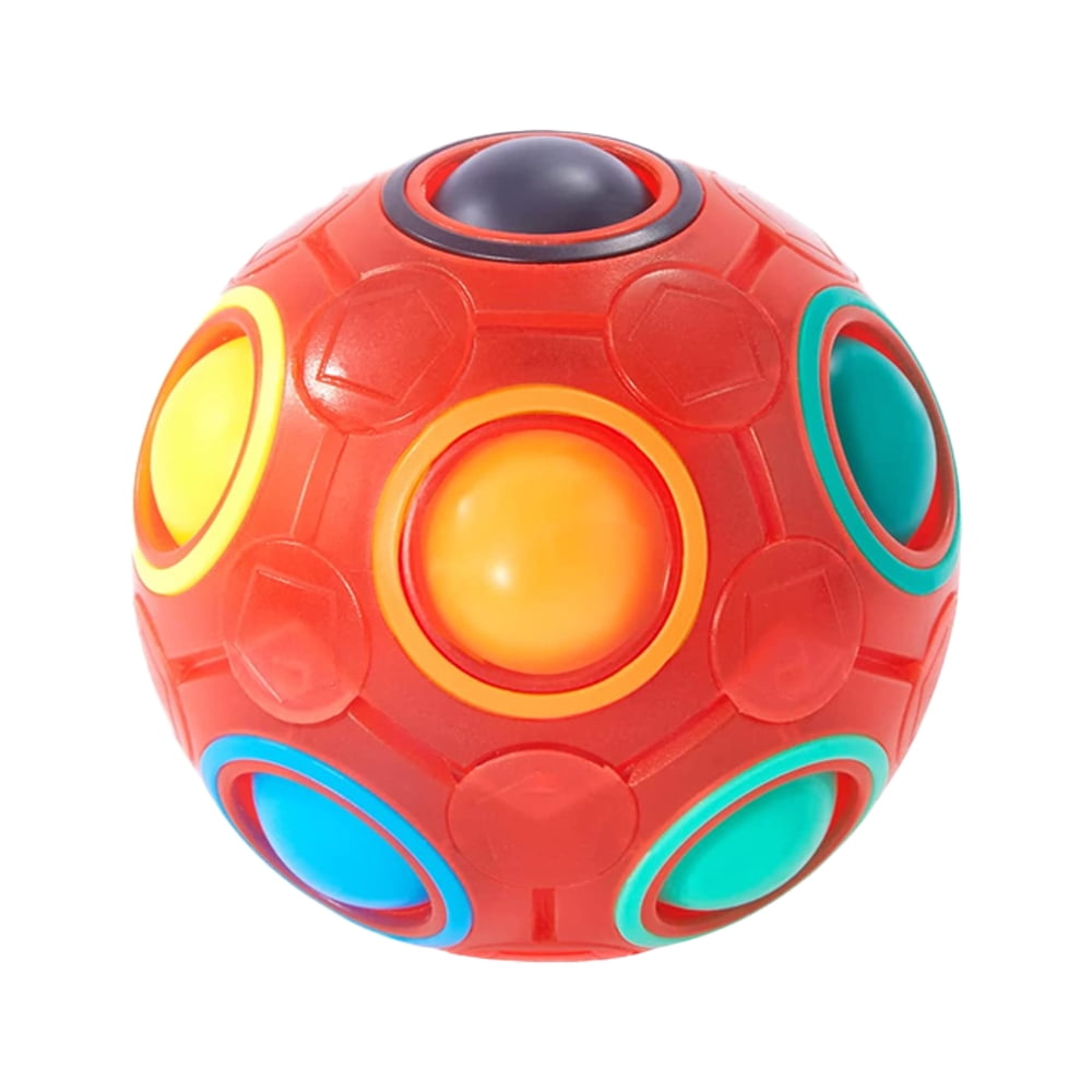 Magic Rainbow Puzzle Ball, Fidget Ball Puzzle Game Fun Stress Reliever ...