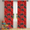 Blackout Kids Curtains,Black Controllers Games Icons Red Pattern ...