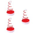 BERTDOMD 3pcs Christmas Santa Hats Decorative Spiral Spring Funny Xmas ...