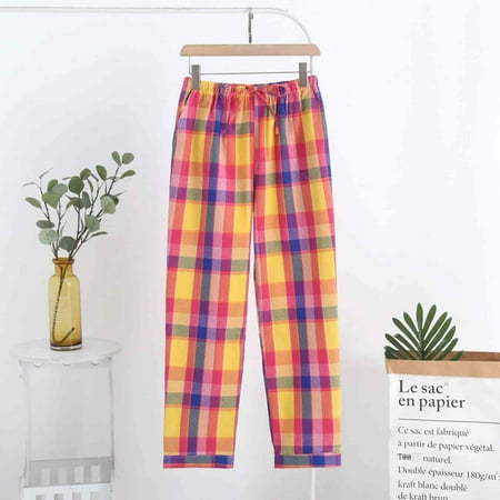 zanvin Women's clothing,Women's Casual Loose Checkered Long Pants ...