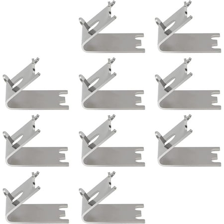 FanShow Refrigerator Shelf Clips , 10 Pcs Stainless Steel Freezer Shelf ...