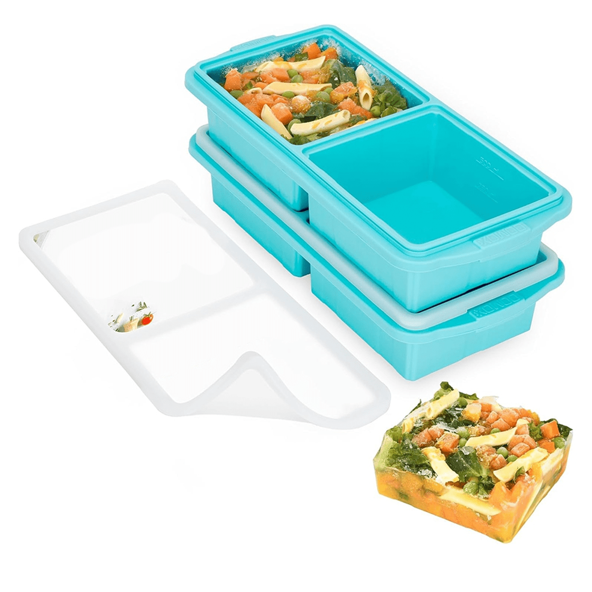 Click here for Unbranded Silicone Freezer Tray With Lid - 2-Cup L... prices