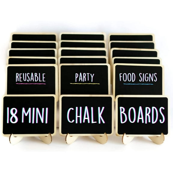 sunsanly 10Pcs Mini Chalkboard Sign with Stand Wooden Desktop ...