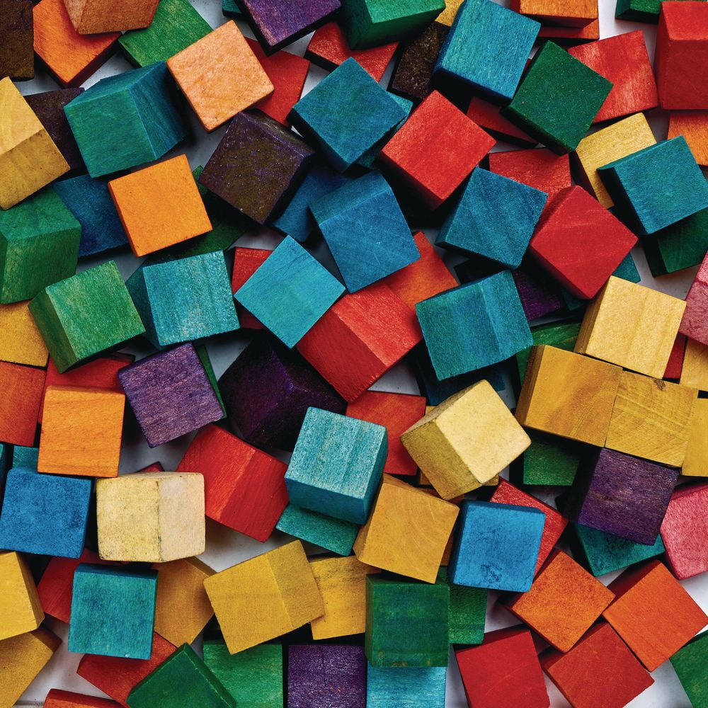Colorations Colored Wood Cubes - 196 Pieces - Walmart.com