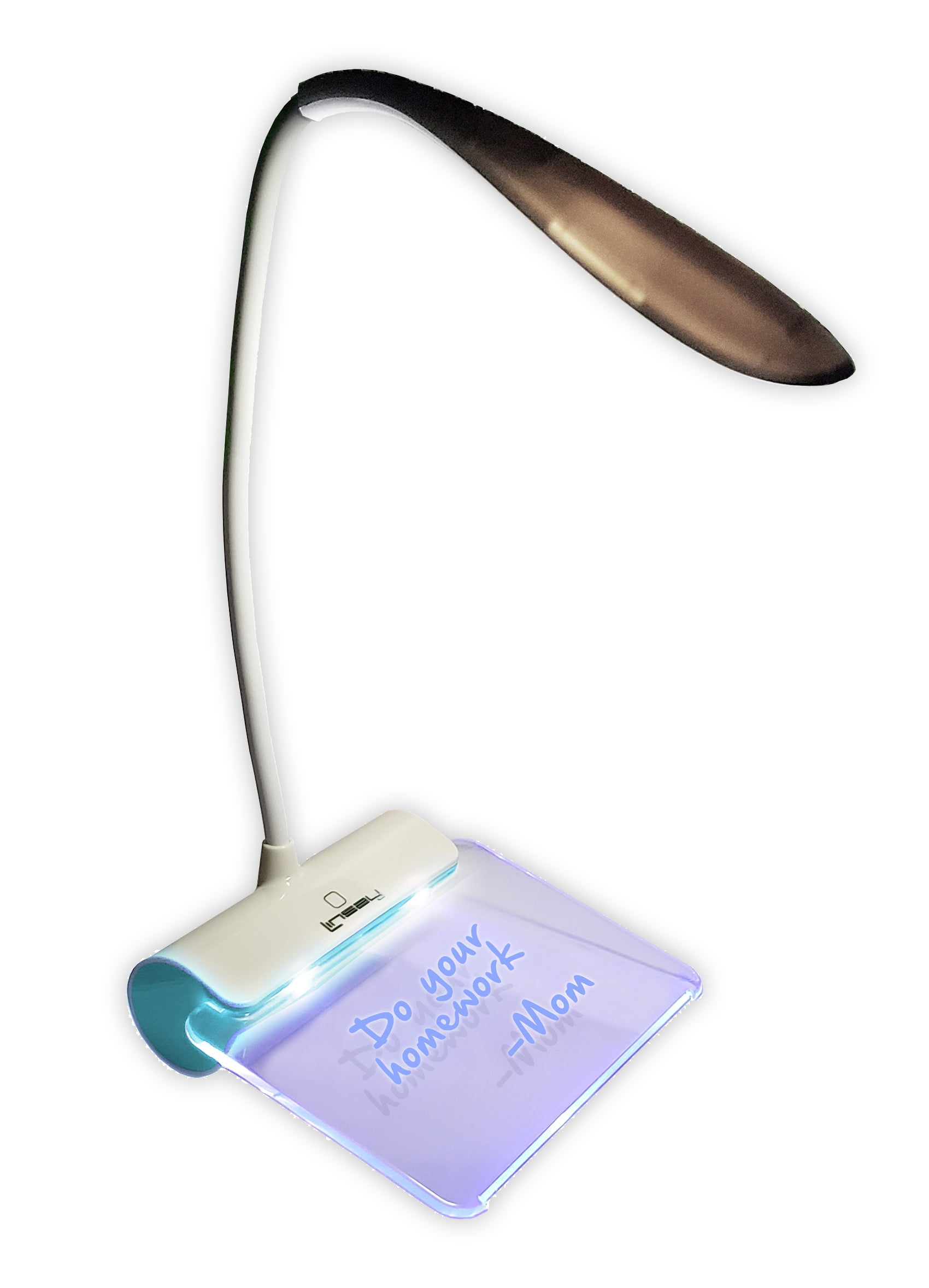 LINSAY Smart LED Lamp Touch with Notepad Lighting Blue and 2 USB ...