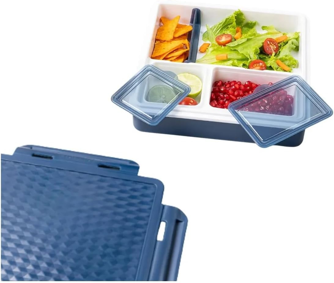 Topper Lonchera Lunch Térmica 3 Divisiones Pinnacle 900 Ml Azul Marino ...