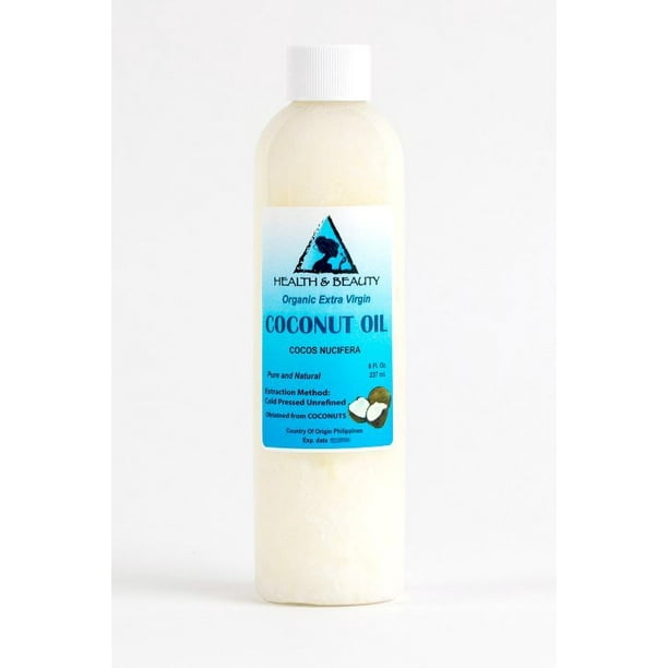 Coconut oil extra virgin unrefined organic carrier cold pressed raw ...