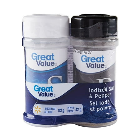 Great Value Iodized Salt & Pepper | Walmart Canada