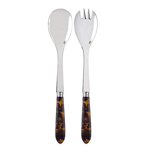 Sabre Paris, Tortoise, 2 Piece Salad Serving Set (Large Salad Fork ...